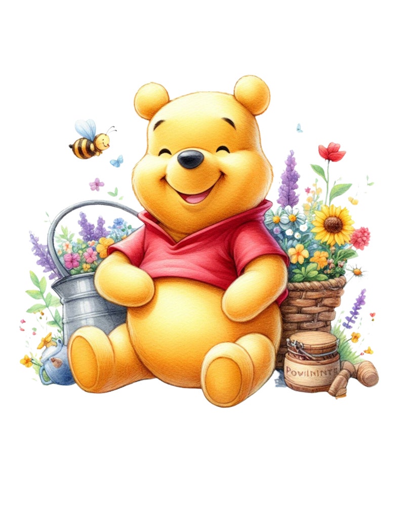 Winnie the Pooh png. Set of 8 high resolution images. Instant digital ...