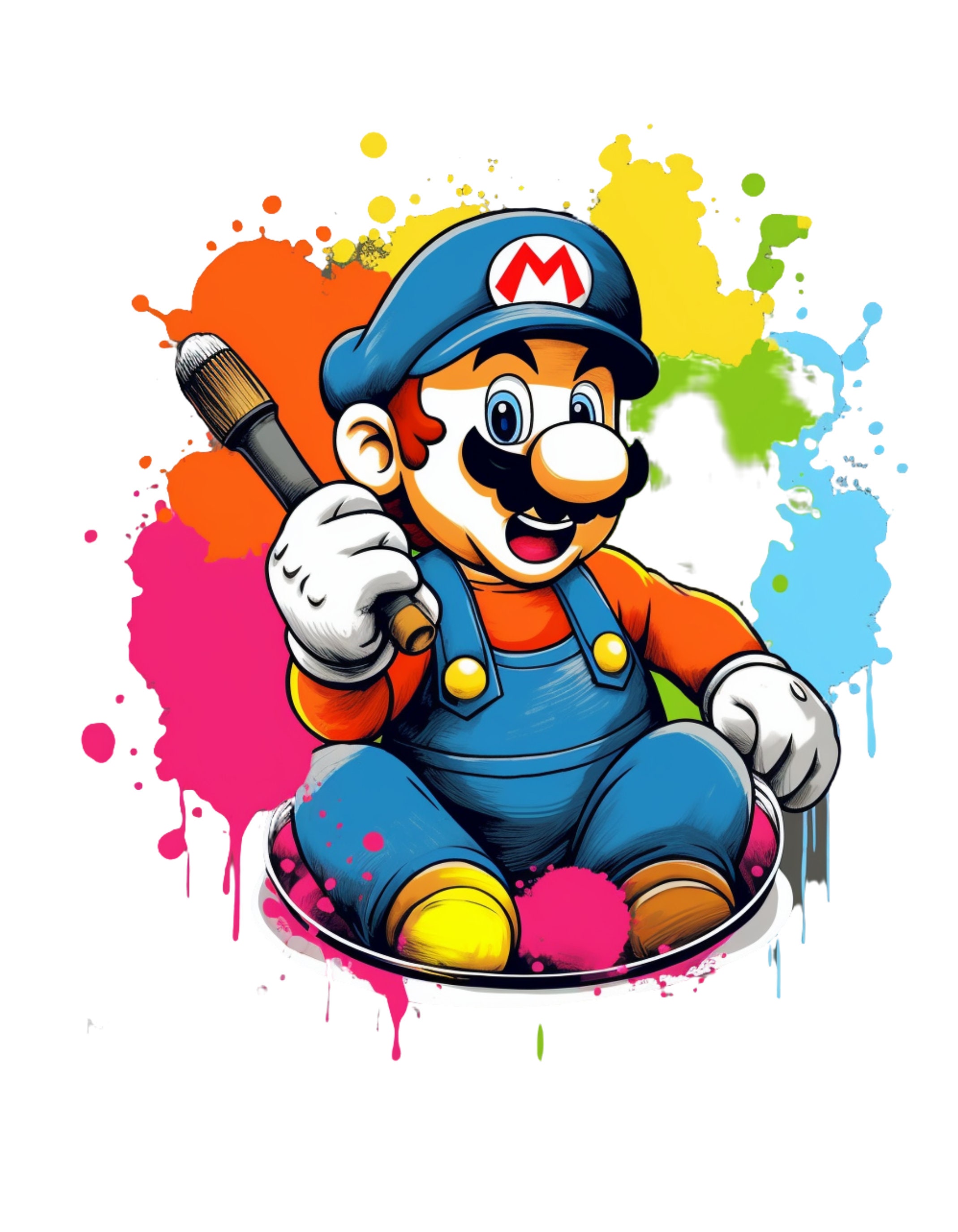 Mario Bros Watercolor Png. Set of 7 Clip-art Images - Etsy UK