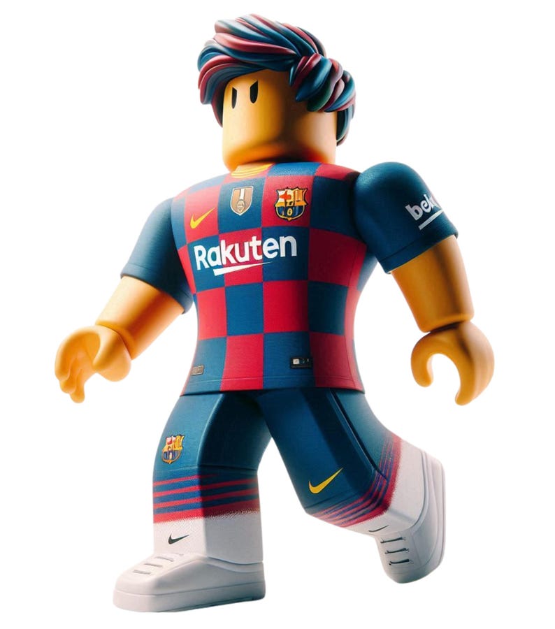 Barcelona Soccer Roblox. Roblox Football Png. Original Images! Set of 7 ...