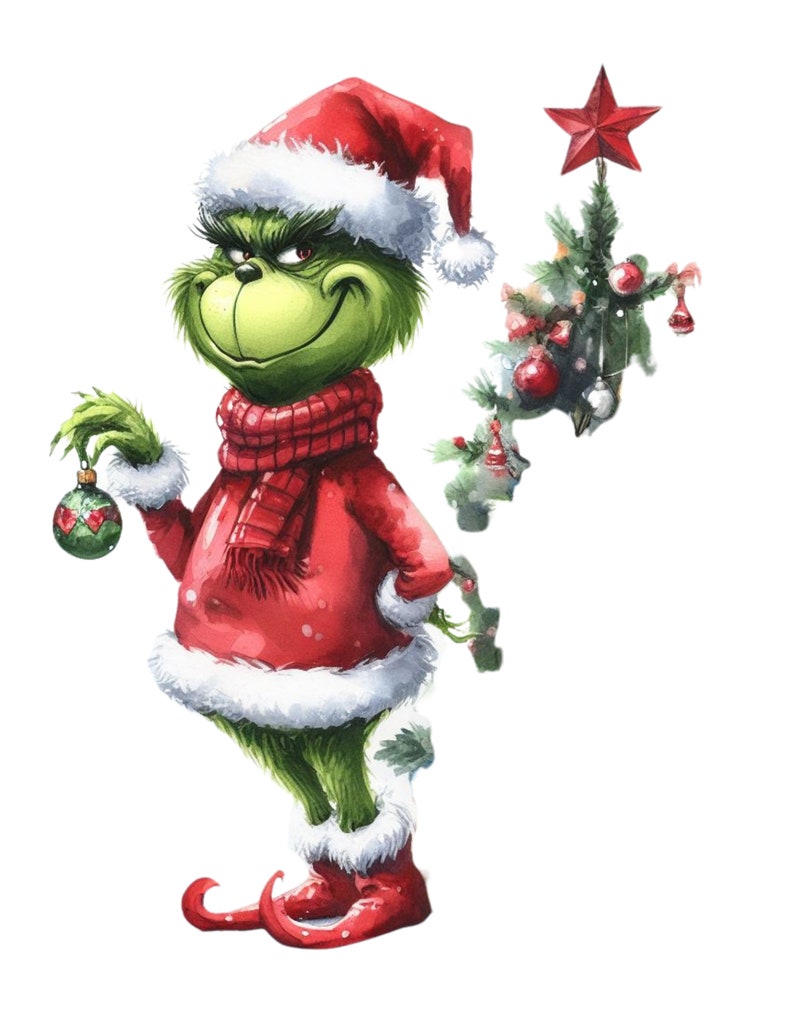 Grinch Png. Set of 7 High Quality Images Ready to Print. Png - Etsy UK