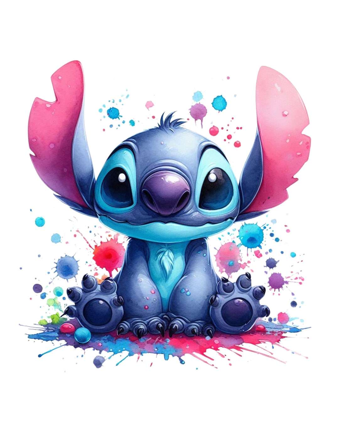 Stitch Watercolor Png. Set of 5 Cute Images. Instant Download. Png ...