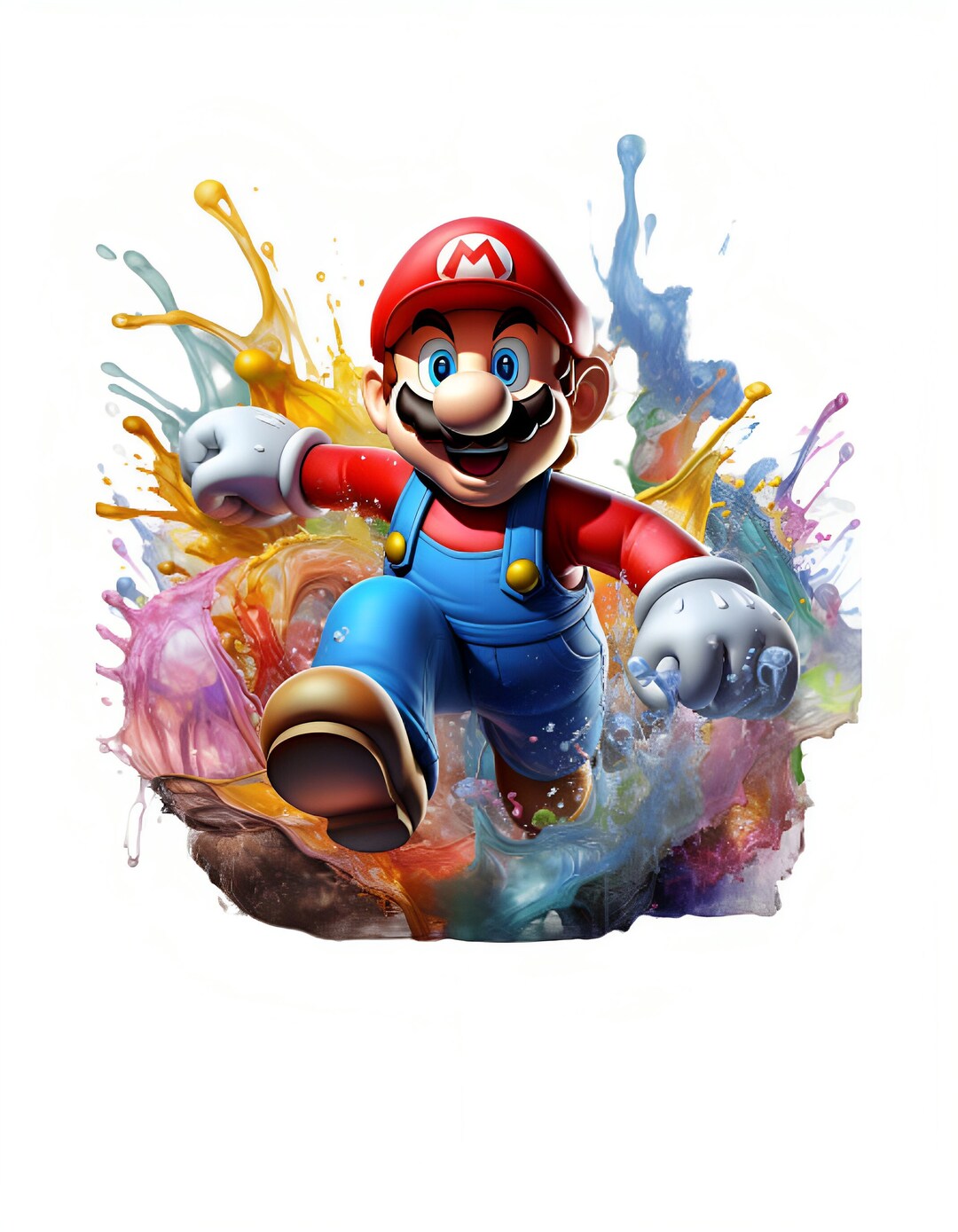 Mario Watercolor Png. Set of 5 High Quality Images Ready to - Etsy