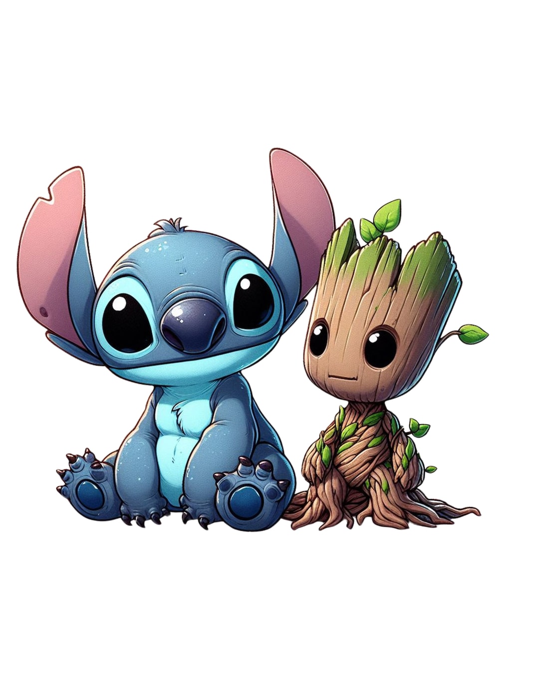 Stitch and Groot Png. Set of 7 Cute Images Ready to Print. Instant ...