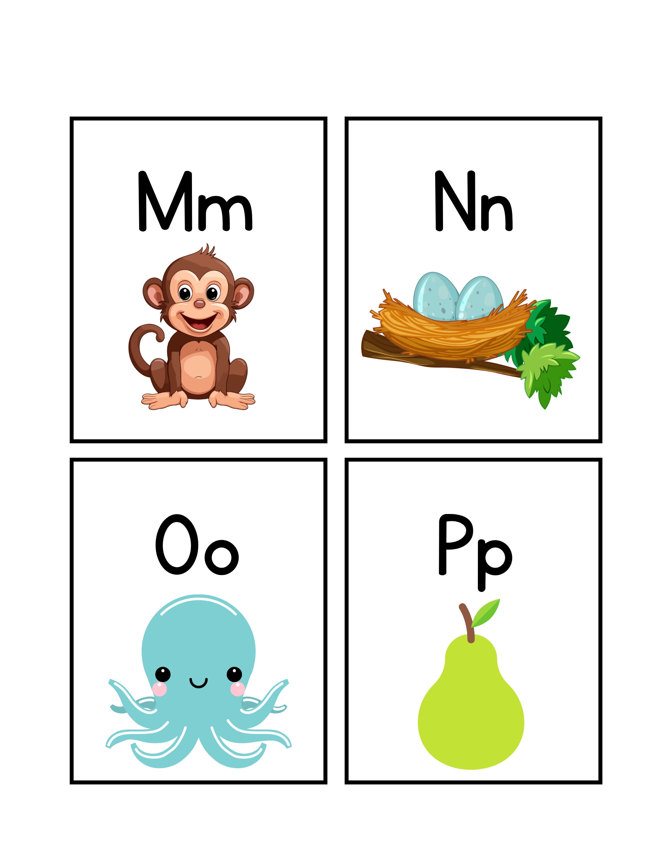 Alphabet Posters. Education Flashcards, Letter Formation. Instant ...