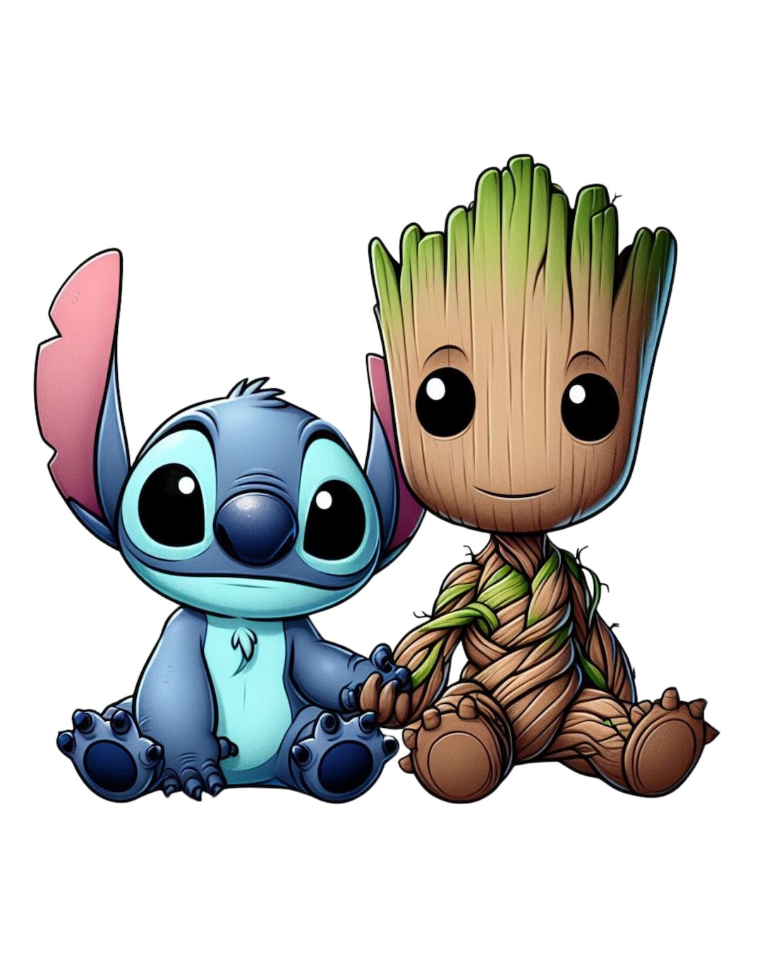 Stitch and Groot png. Set of 7 cute images ready to print. Instant ...