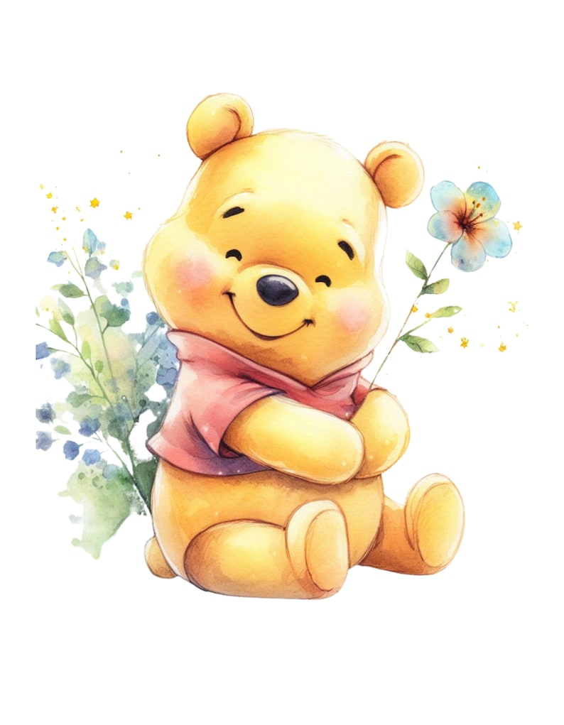Winnie the Pooh png. Set of 8 high resolution images. Instant digital ...