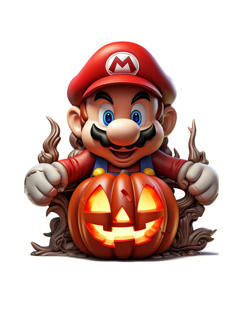 Mario Bros Halloween Png. Set of 7 Images. Ready to Print. - Etsy Canada