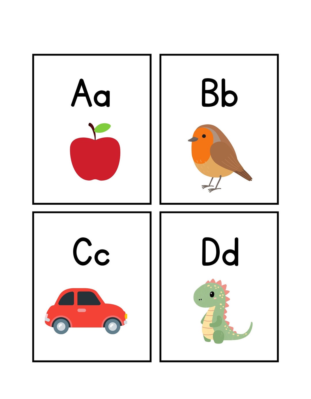 Alphabet Posters. Education Flashcards, Letter Formation. Instant ...