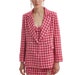 Pink Tweed Blazer Women, Tweed Jacket, Tweed Jacket Korean, Plaid ...