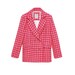 Pink Tweed Blazer Women, Tweed Jacket, Tweed Jacket Korean, Plaid ...