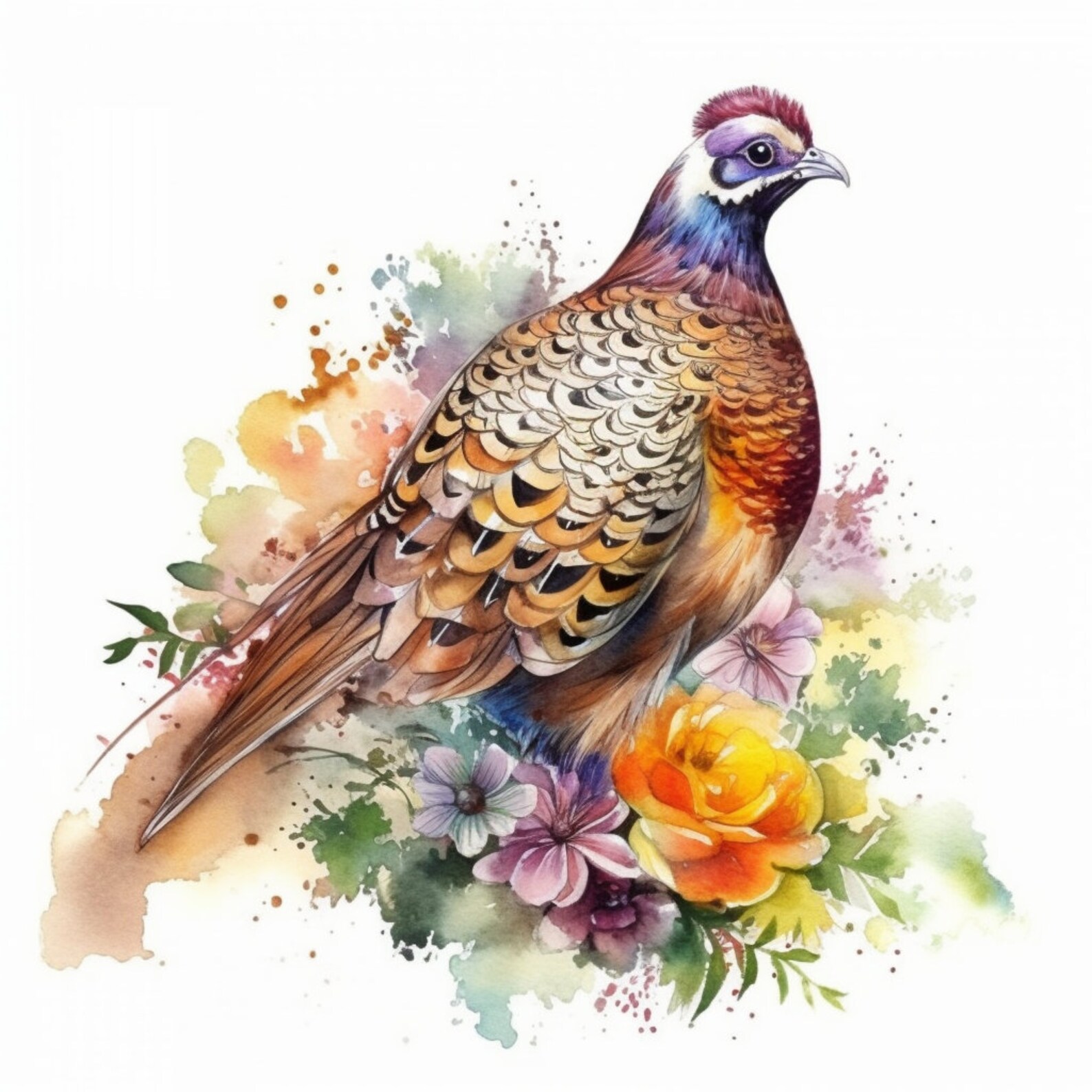 Grouse Clipart - Watercolor Clipart Jpgs - Set of 12 Digital Download ...