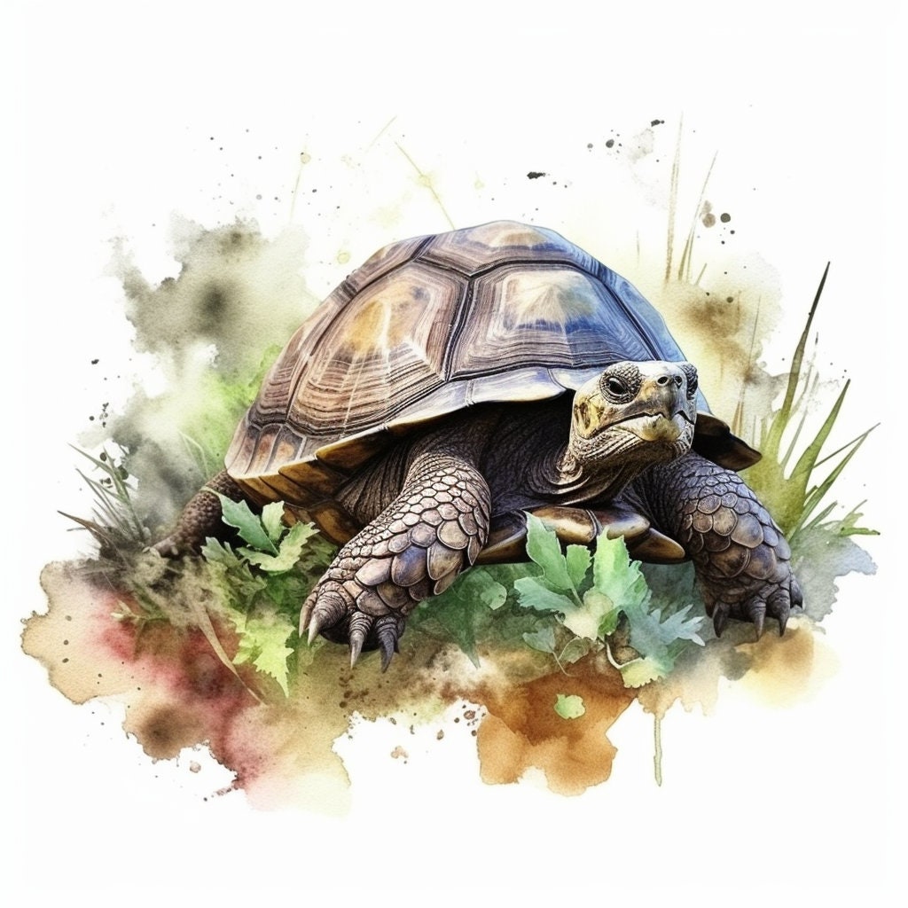Tortoise Clipart Watercolor Clipart Jpgs Set of 12 Digital - Etsy