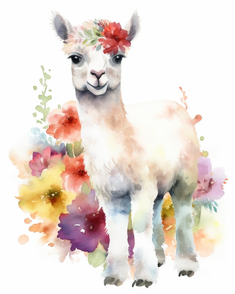 Baby Cria Clipart, 20 Non-transparent JPG Images , Watercolor Clipart ...