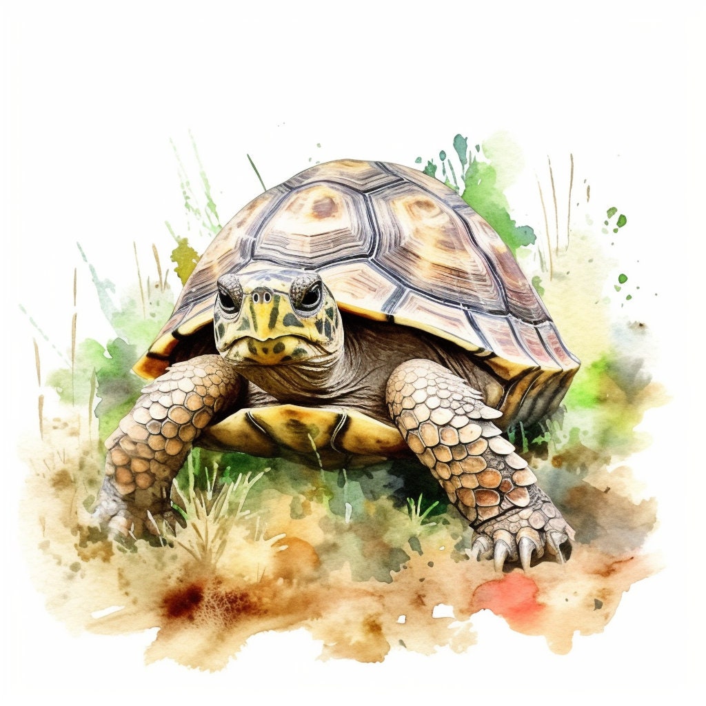 Tortoise Clipart Watercolor Clipart Jpgs Set of 12 Digital - Etsy