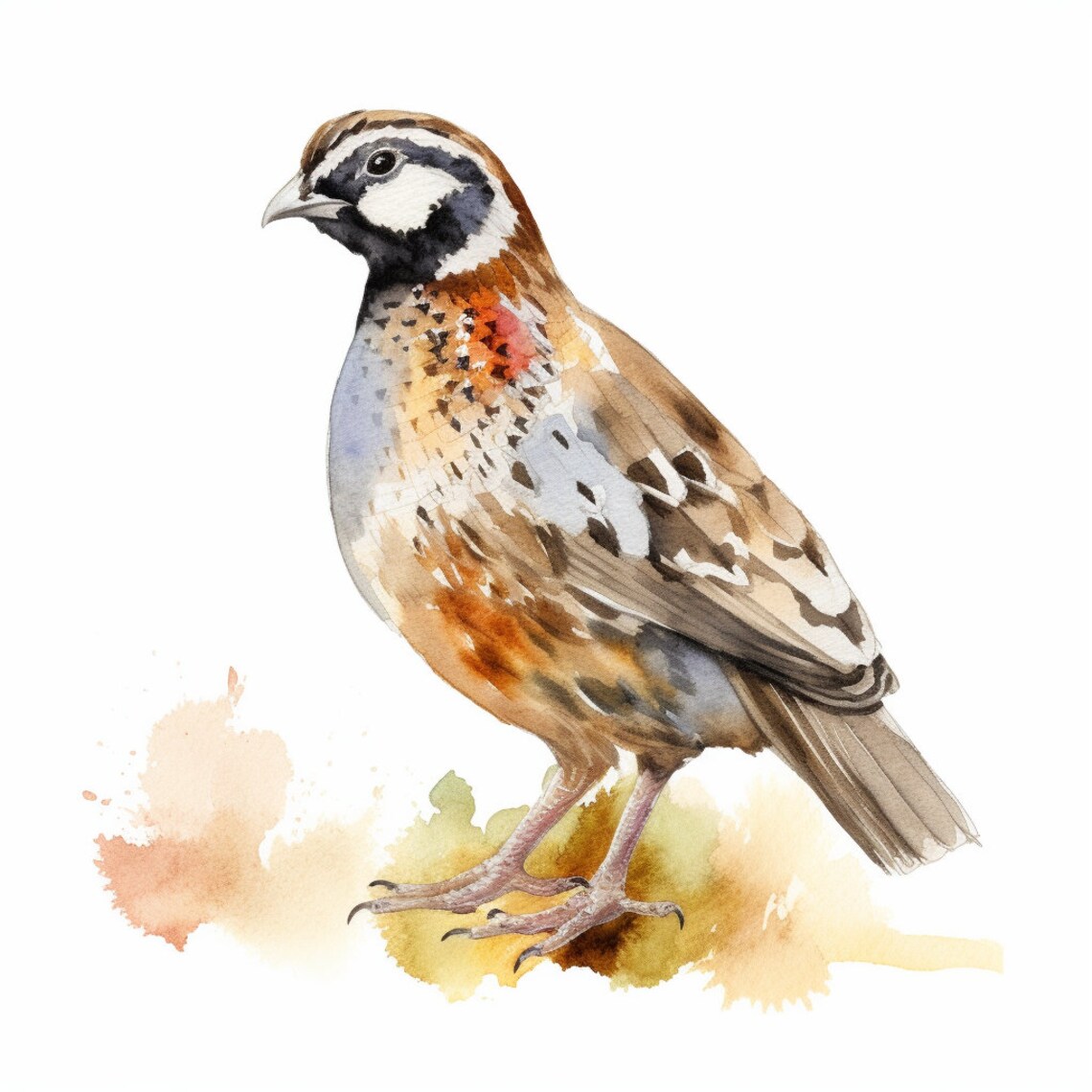 Quail Clipart, 4 Transparent PNG Images, Quail Watercolor Clipart, Cute ...