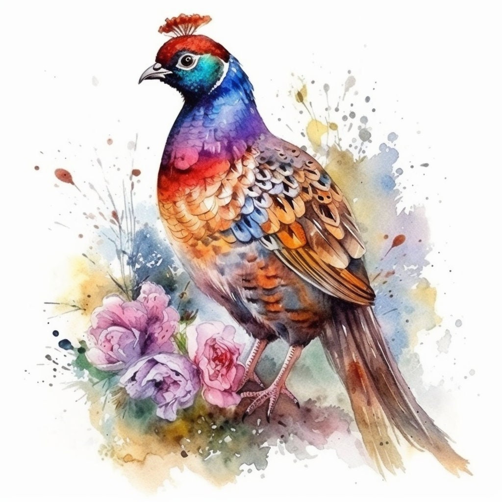 Grouse Clipart - Watercolor Clipart Jpgs - Set of 12 Digital Download ...