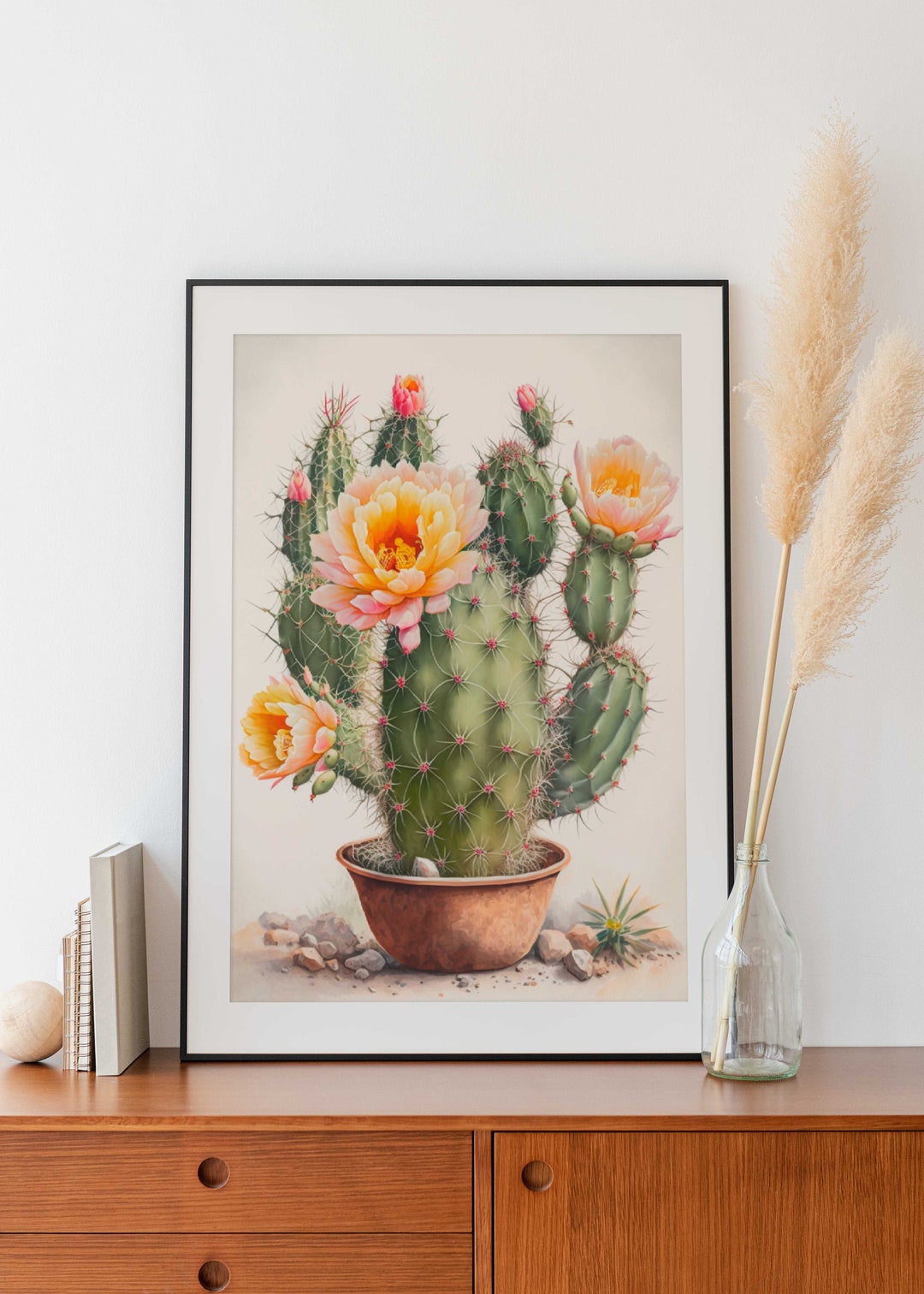 Watercolor Cactus Digital Illustration Bundle, Digital Download Cacti ...