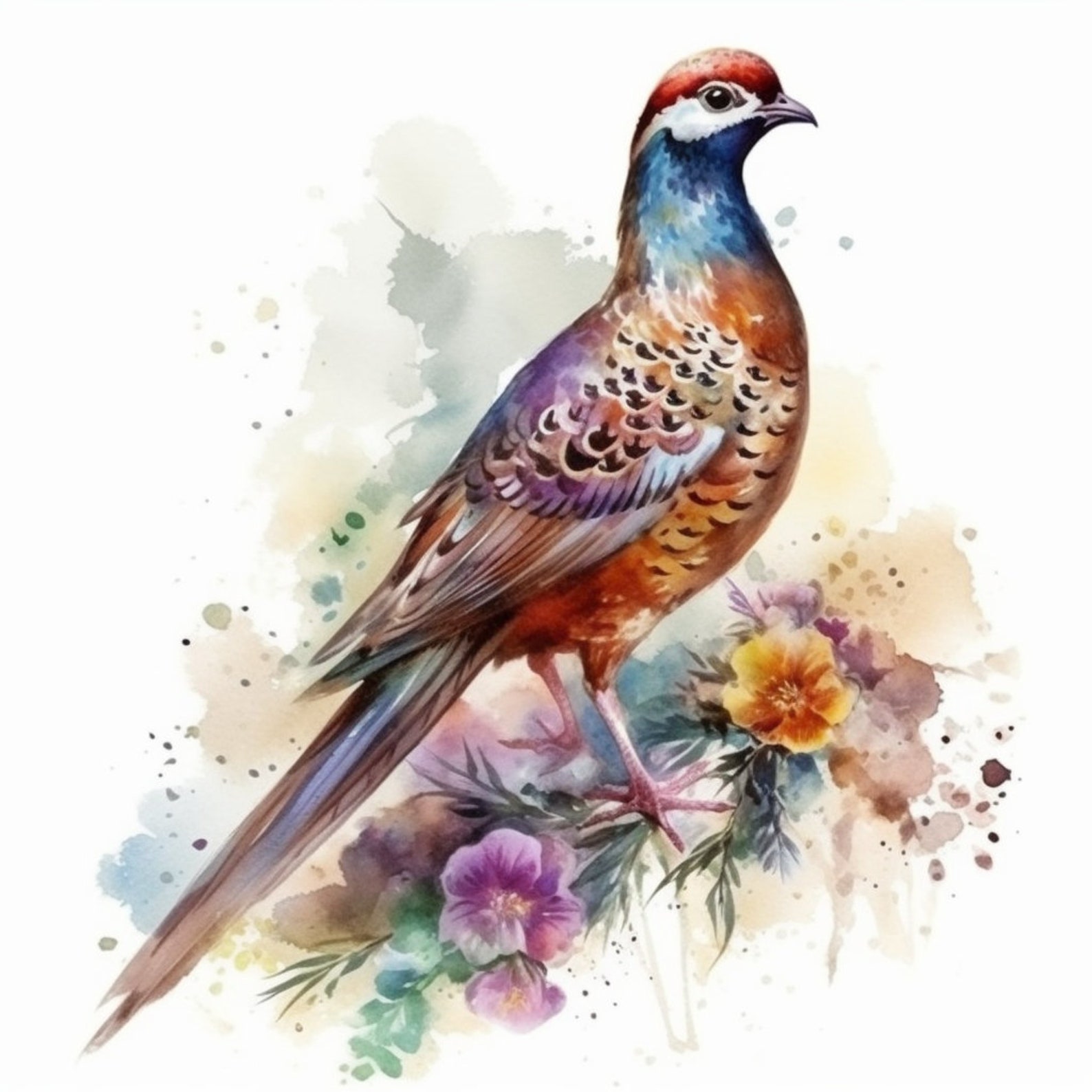 Grouse Clipart - Watercolor Clipart Jpgs - Set of 12 Digital Download ...