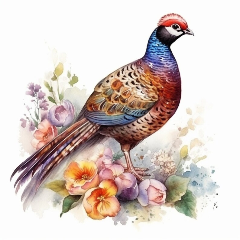 Grouse Clipart Watercolor Clipart Jpgs Set of 12 Digital Download ...