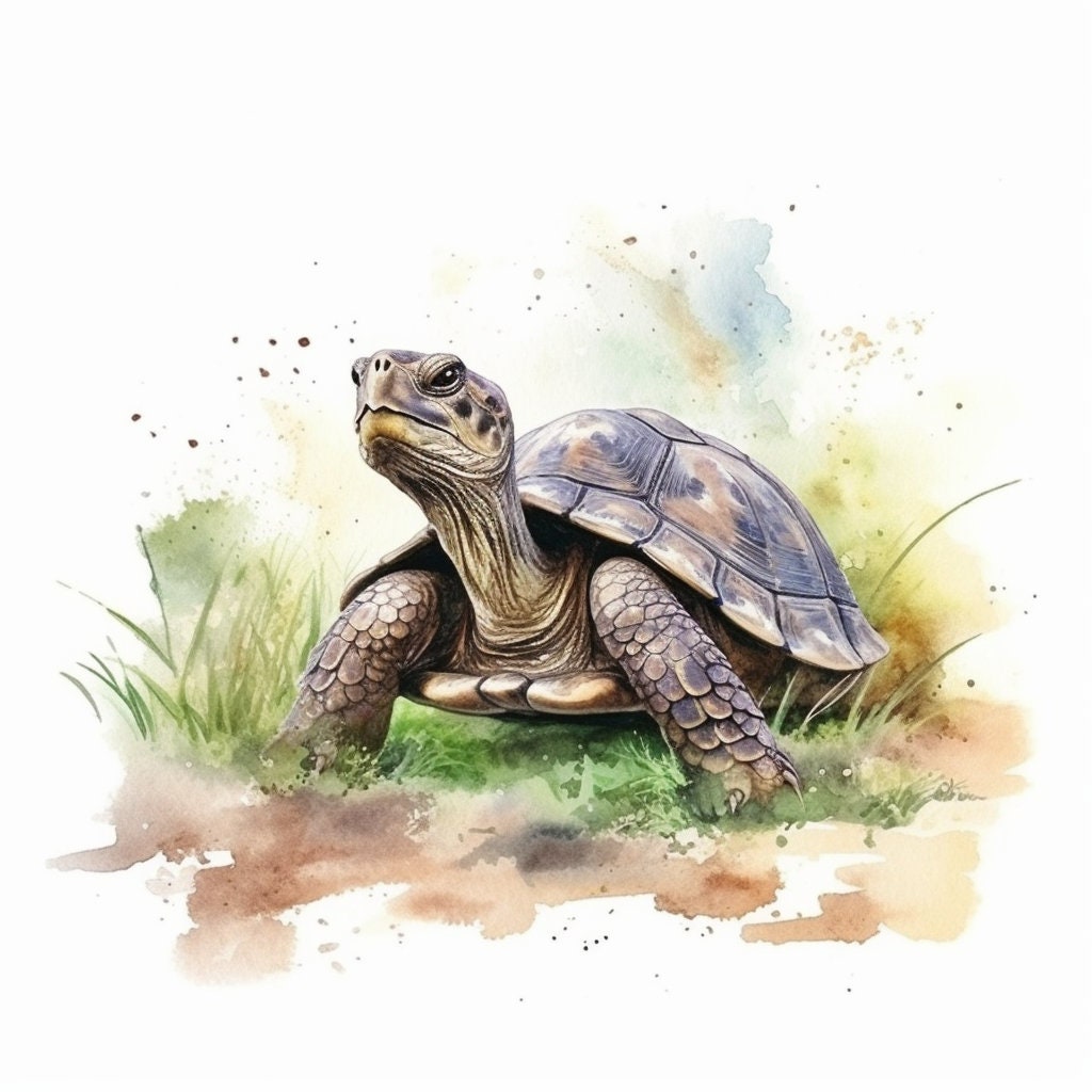 Tortoise Clipart Watercolor Clipart Jpgs Set of 12 Digital - Etsy