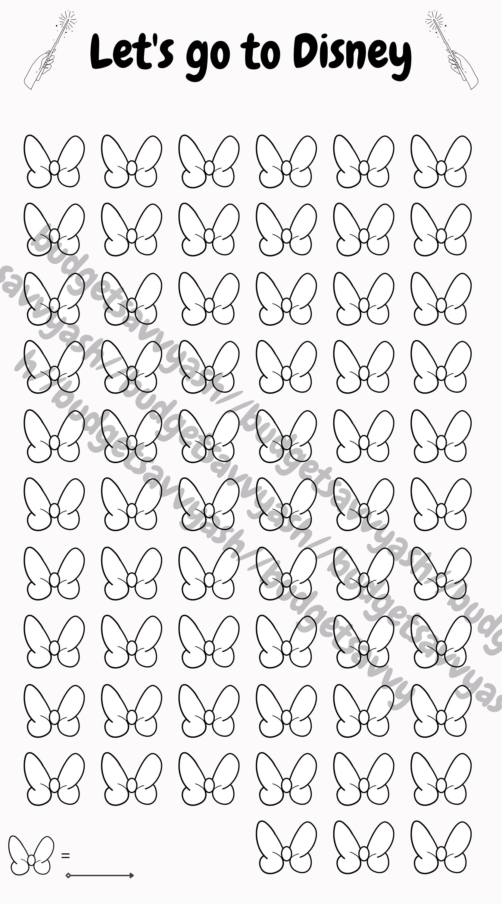 Disney Savings Challenge Tracker, Sinking Funds Tracker, Budget Saving ...