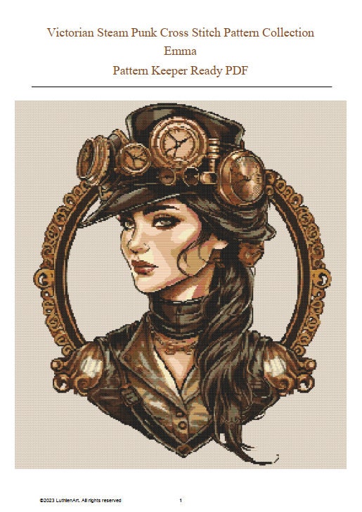 Steampunk Victorian Women Cross Stitch Pattern Collection - Etsy