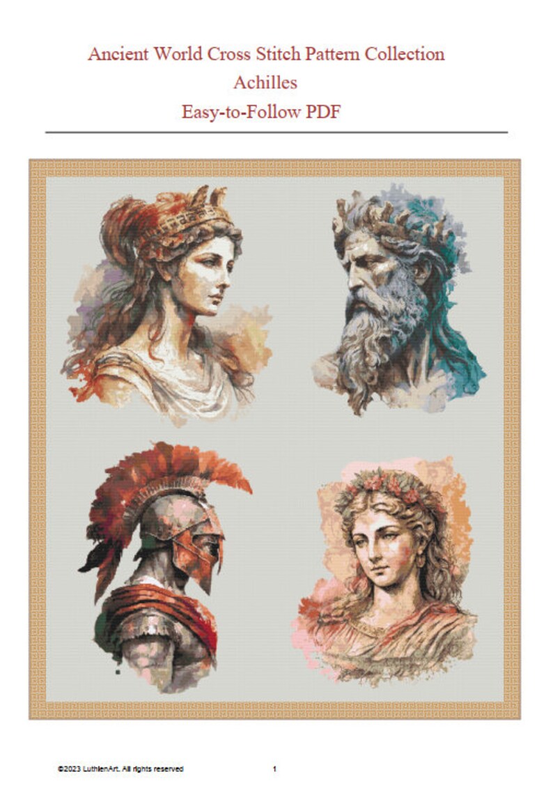 Ancient Gods Cross Stitch Pattern Ancient Greek Goddess - Etsy