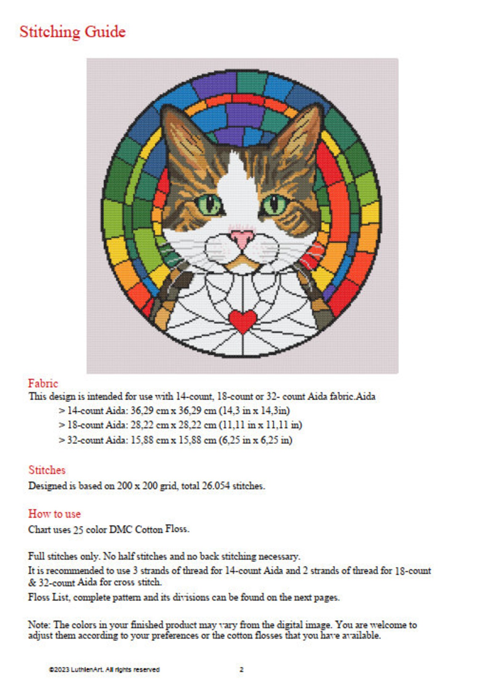 Stained Glass Cats Cross Stitch Pattern Tabby Cat Pattern - Etsy