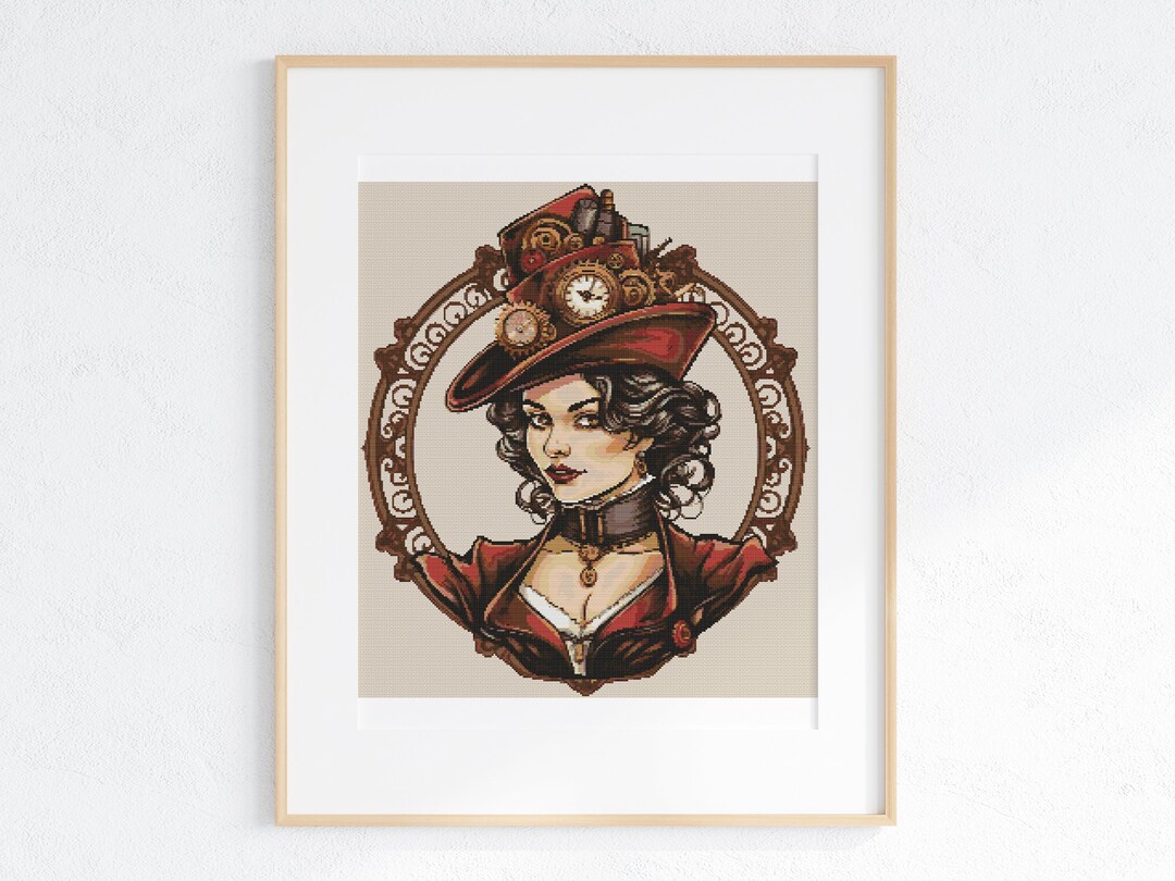 Steampunk Victorian Women Cross Stitch Pattern Collection, Pattern ...