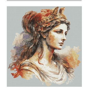 Athena Cross Stitch Pattern, Ancient Greek Goddess, Pattern Keeper ...