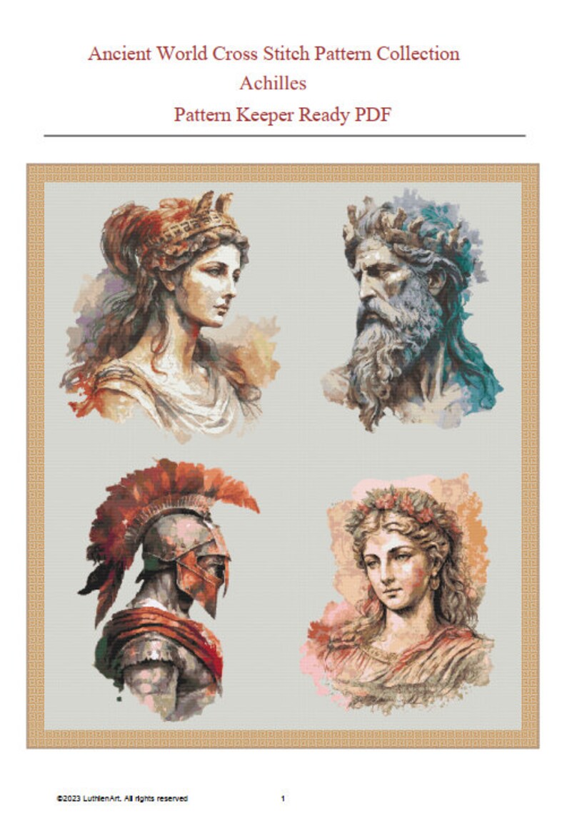 Ancient Gods Cross Stitch Pattern Ancient Greek Goddess - Etsy
