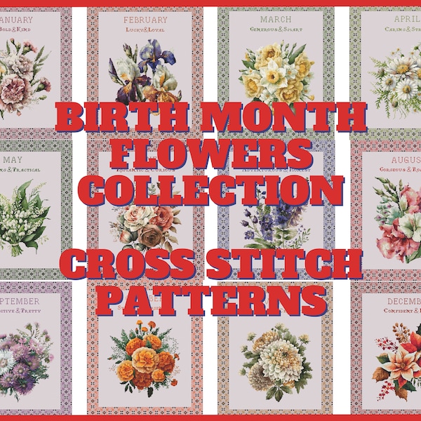 Birth Cross Stitch Pattern - Etsy