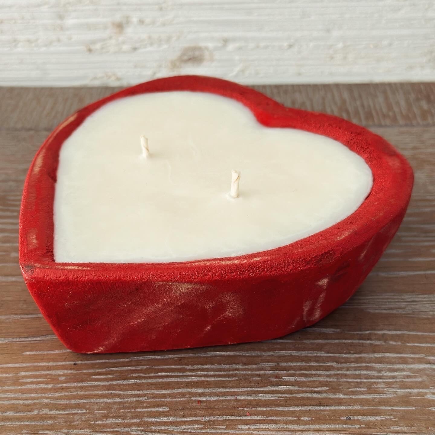 Farmhouse Style, Heart Shaped Wood Bowl, 100% Soy Wax Candle, Lovely ...