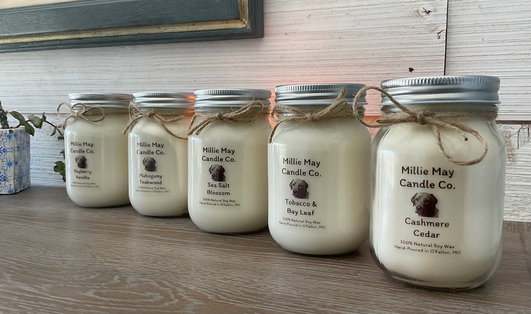 Handmade 100% Soy Mason Jar Candles, Individually Handcrafted With ...