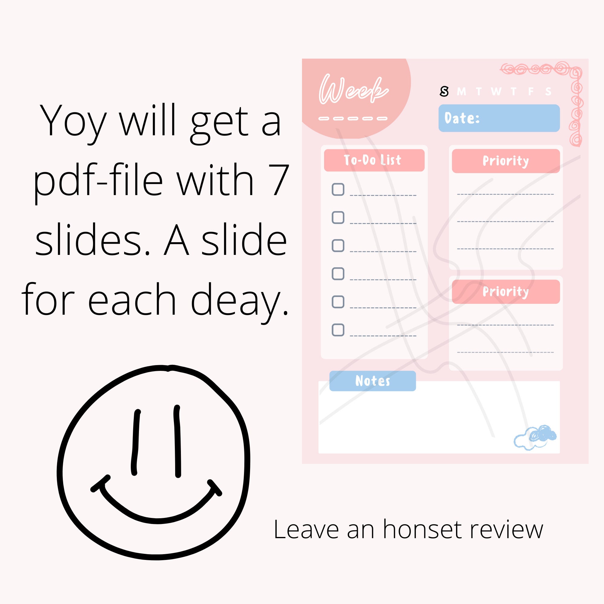 Weekly Planner, Printable Planner, Digital Planner. A Detailed Planner ...