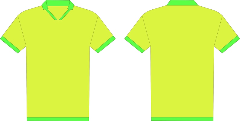 Sports Jersey Soccer Football Jersey With Collar Technical Drawing ...