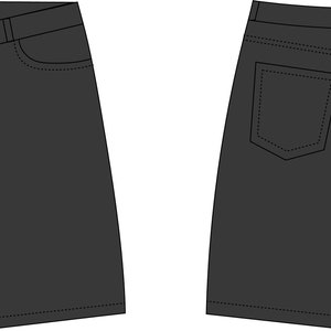 Baggy Jorts Tech Pack: Streetwear Denim Jean Shorts Template (AI/PNG ...