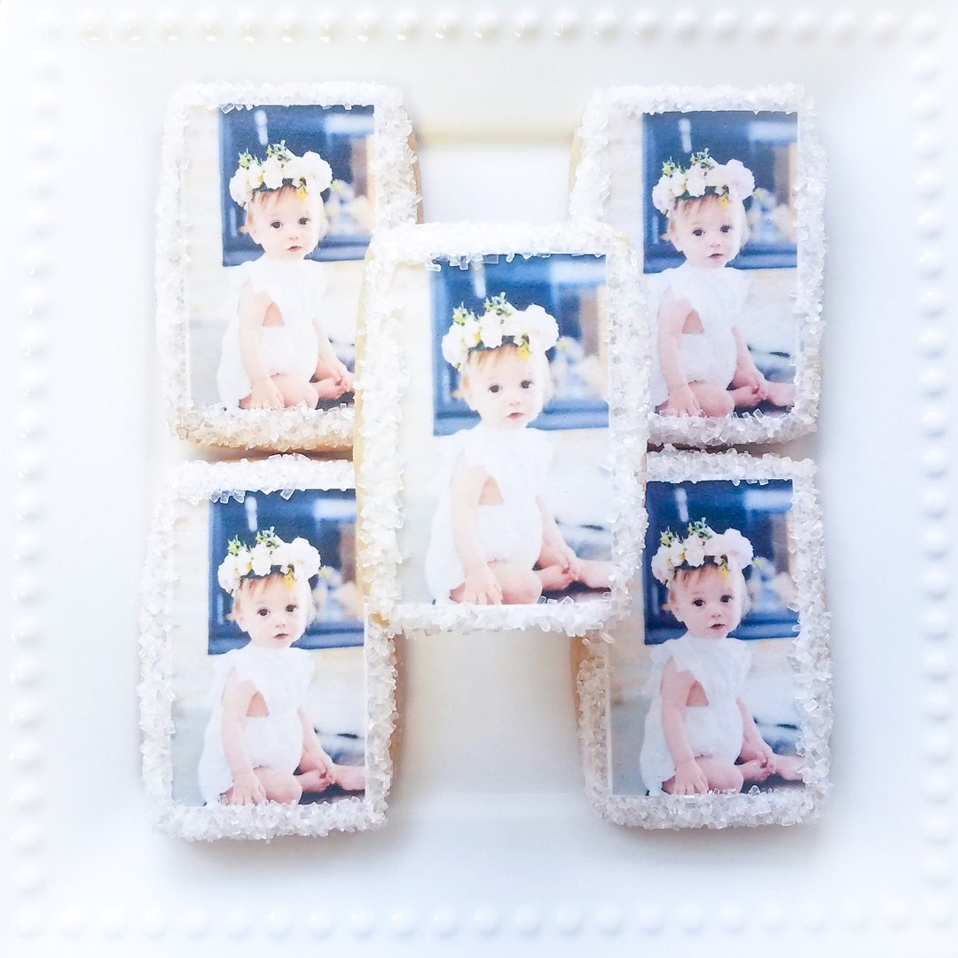Custom Photo Cookie / Logo Edible Image Shortbread Cookies, Rectangle ...