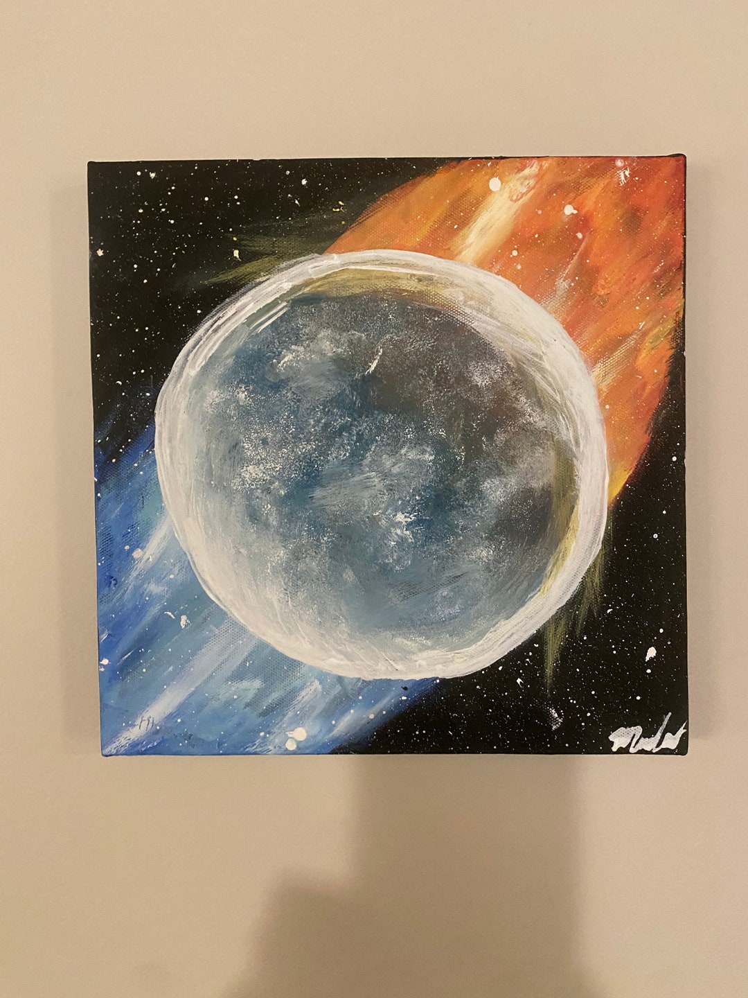 Solar Eclipse Wall Painting Canvas - Etsy