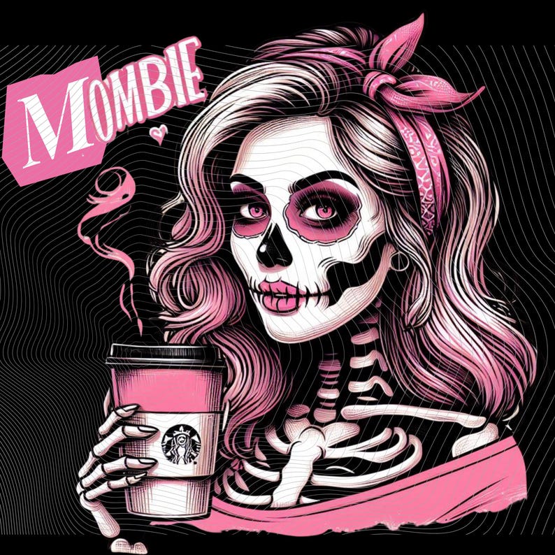 Mombie Girl Coffee PNG - Etsy