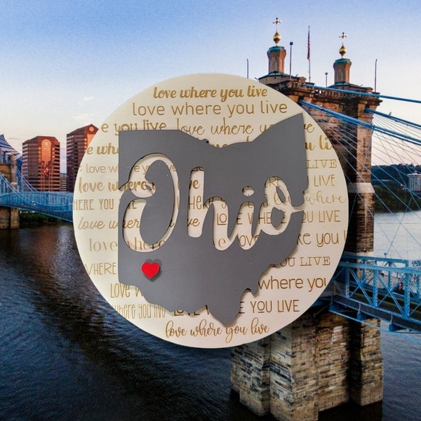 Ohio State Round Signs - Etsy