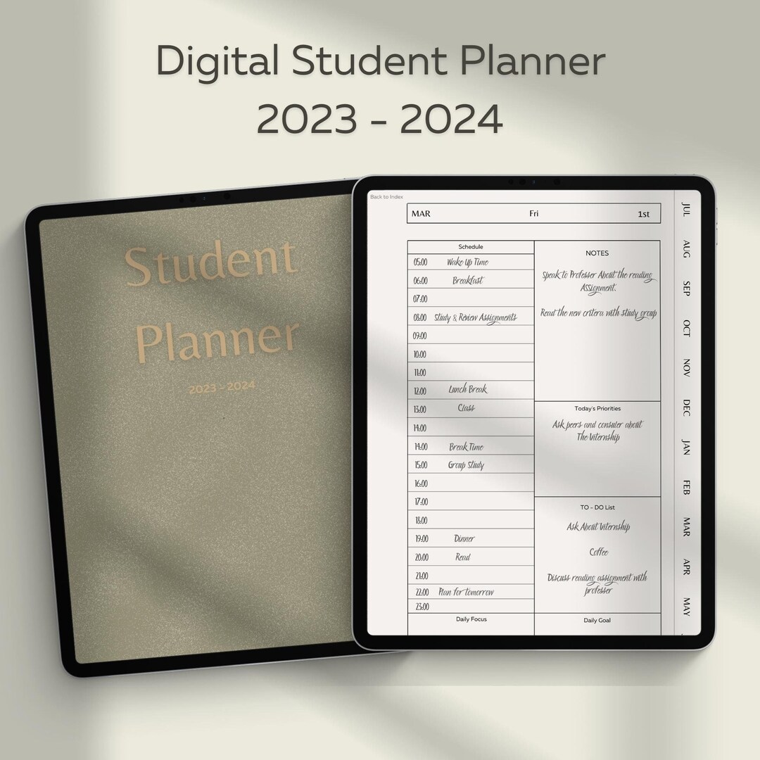 2023-2024 Digital Student Planner, Academic Planner for Goodnotes ...