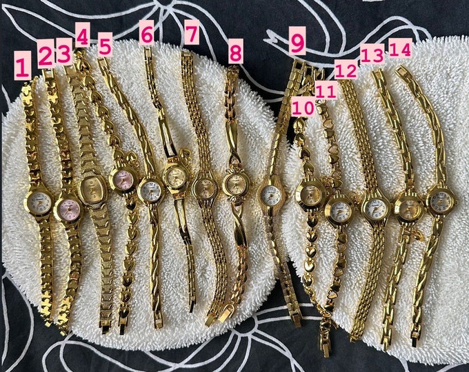 Deadstock Vintage Y2K Gold Dainty Skinny Wrist Watch, Retro Watch ...