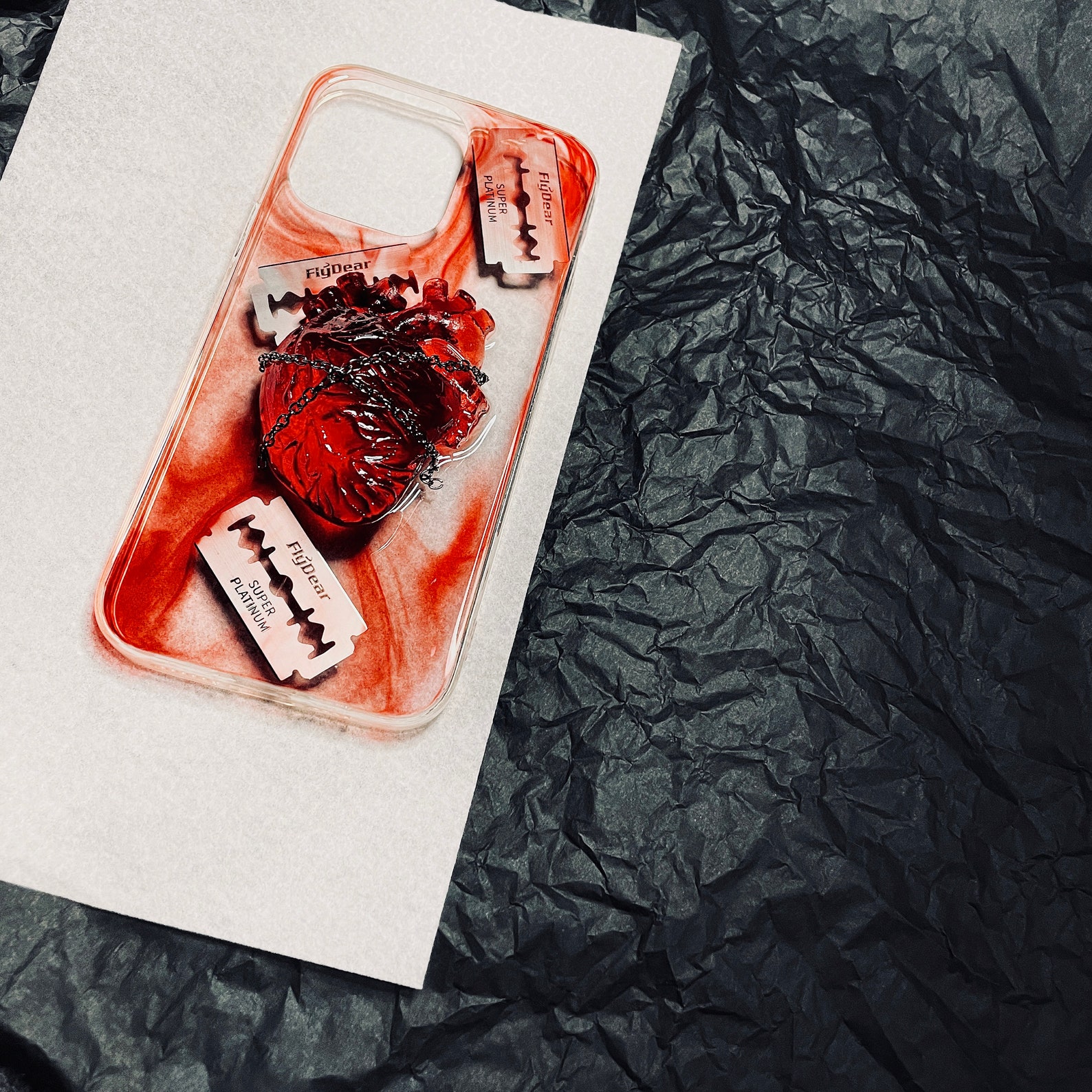 Gothic Punk Style Heart Blade Blood Stains Original Artist Phone Case ...