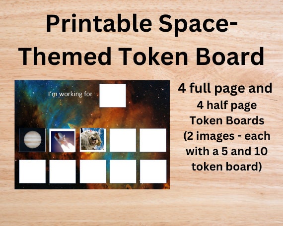 Printable Outer Space Token Boards - Etsy