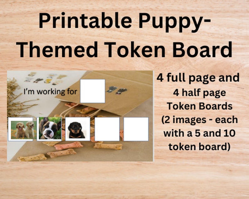 Printable Puppy Themed Token Board - Etsy