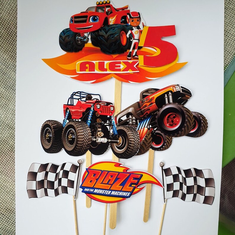Blaze and the Monster Machines CAKE TOPPER CARD - Etsy UK