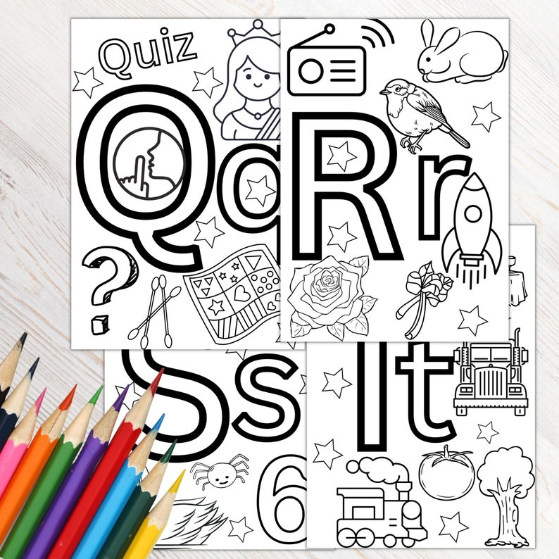 Printable Alphabet Colouring Pages Digital Download 26 Pages, Colouring ...