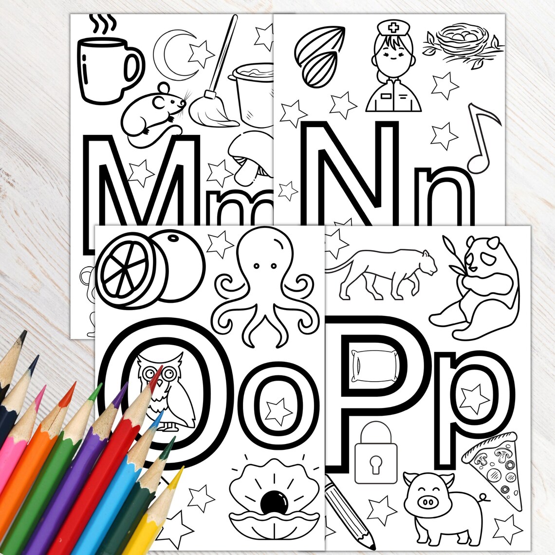Printable Alphabet Colouring Pages Digital Download 26 Pages, Colouring ...