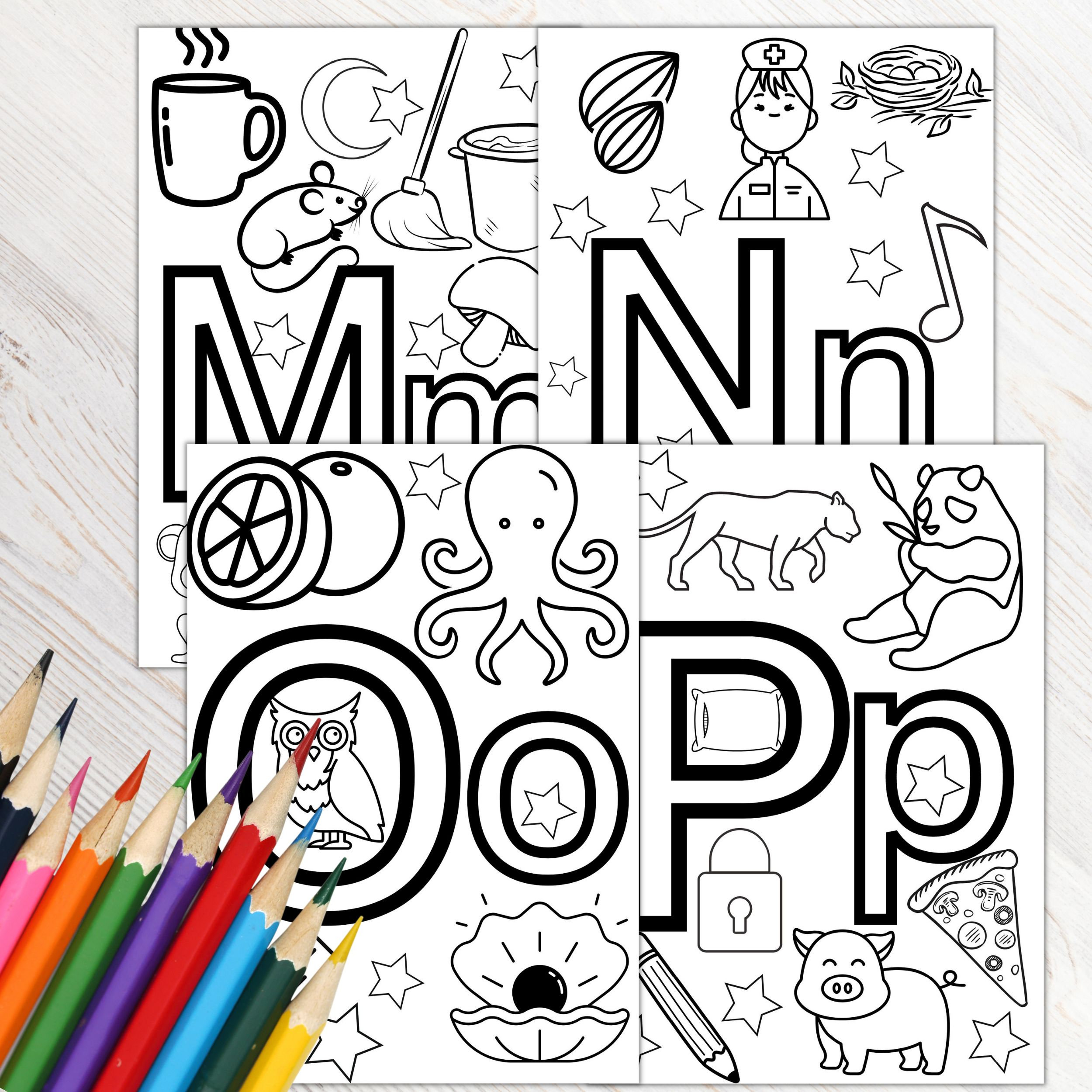 Printable Alphabet Colouring Pages Digital Download 26 Pages, Colouring ...